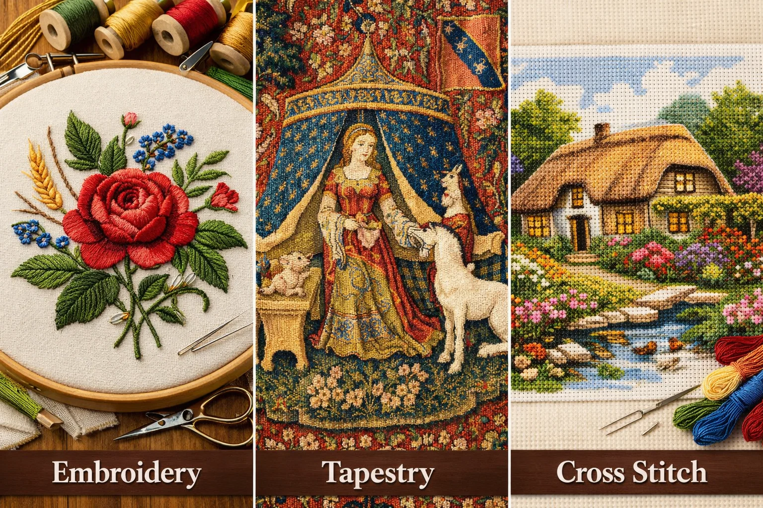 Embroidery vs Tapestry vs Cross Stitch: A Complete Guide to Needle Art ...